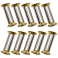 RRFDWQ-10 Pack Knife Handle Screws Rivets, Gold Plated Hex Flat Head M4 ...