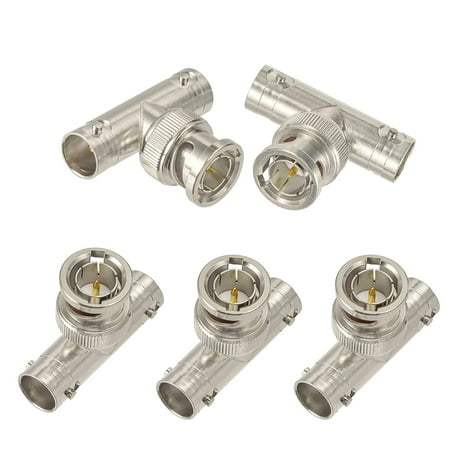 BNC Splitter Adapter 75 Ohm BNC Male to Dual BNC Female Splitter 1 in 2 ...