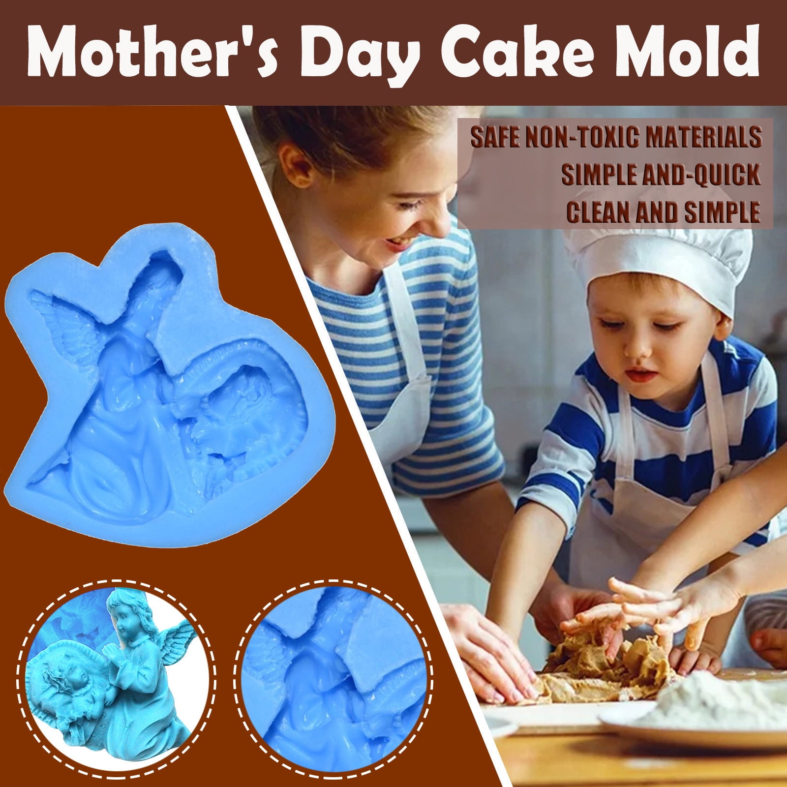 Cptfadh Mother s Cake DIY Baking Silicone Angel Cupcake Day Chocolate cptfadh-mother-s-cake-diy-baking-silicone-angel-cupcake-day-chocolate