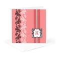 3drose, Monogram Initial K in Pink White and Black, 6 Greeting Cards ...
