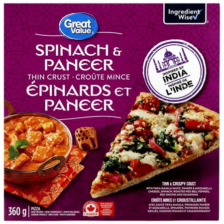 Great Value Spinach & Paneer Thin Crust | Walmart Canada