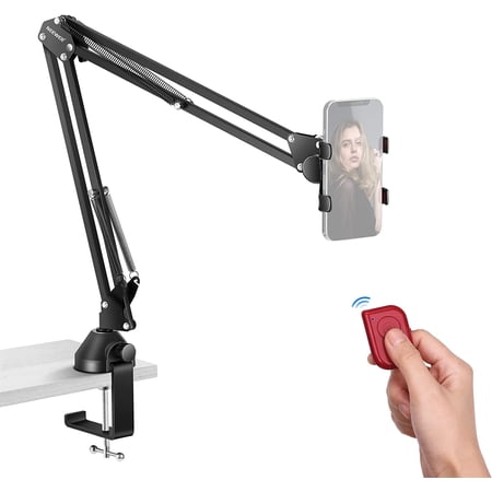 Neewer Overhead Phone Mount Stand, Suspension Scissor Arm Stand with ...