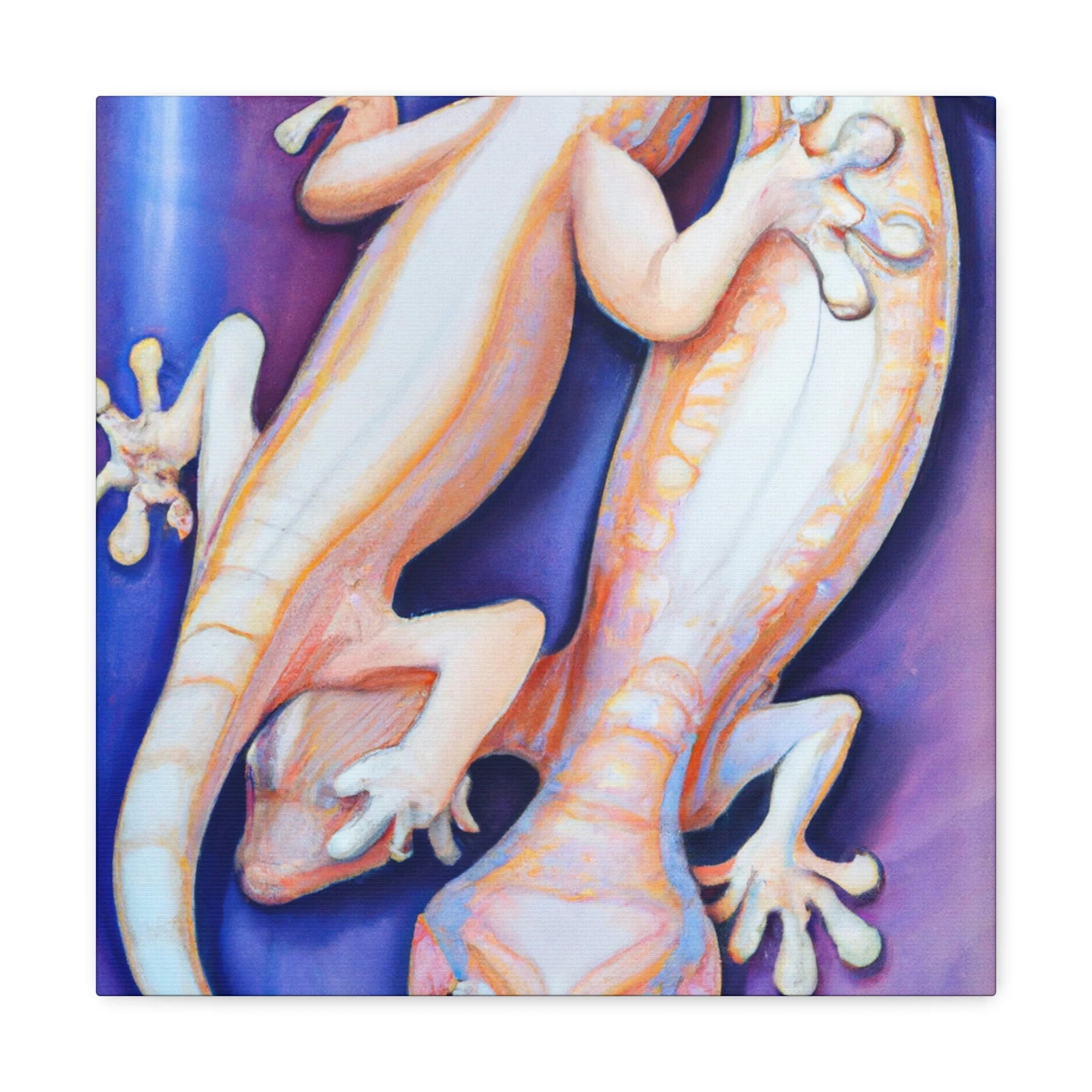 Geckos in Gold Gloss. - Canvas - Walmart.com