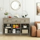 Homfa Sideboard Storage Cabinet with 3 Drawers & 3 Doors, 53.54'' Wide ...