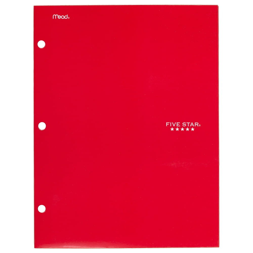 Five Star 4-Pocket Paper Folder, 4 Pocket Design, Red, (72089 ...