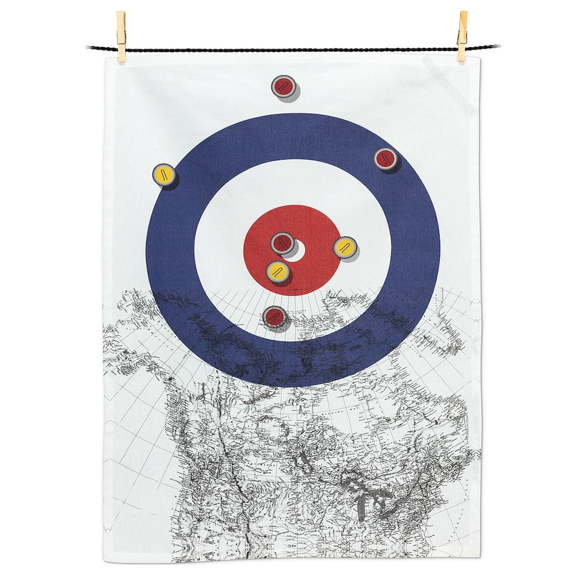 Set of 6 Curling House and Canada Map Tea Towel - Walmart.com