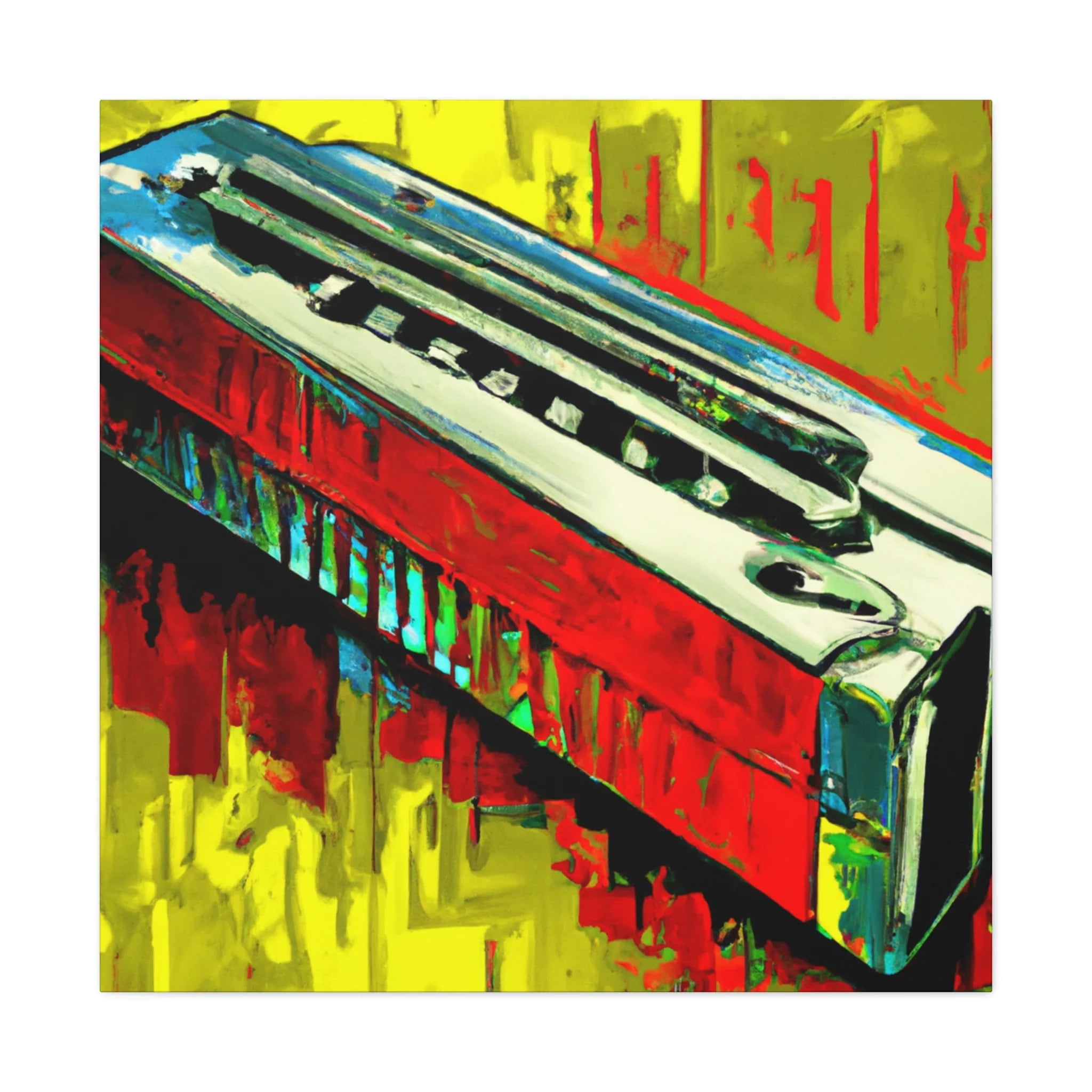 Harmonica Pop Art Form - Canvas - Walmart.com