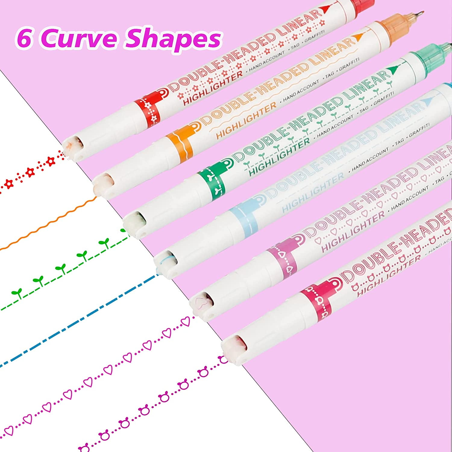 Buy Curve Highlighter Pen Set,Dual Tip Curve Pens Highlighters ...