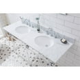 Water Creation Empire 60" Double Plastic Wash Stand in Chrome and Clear ...
