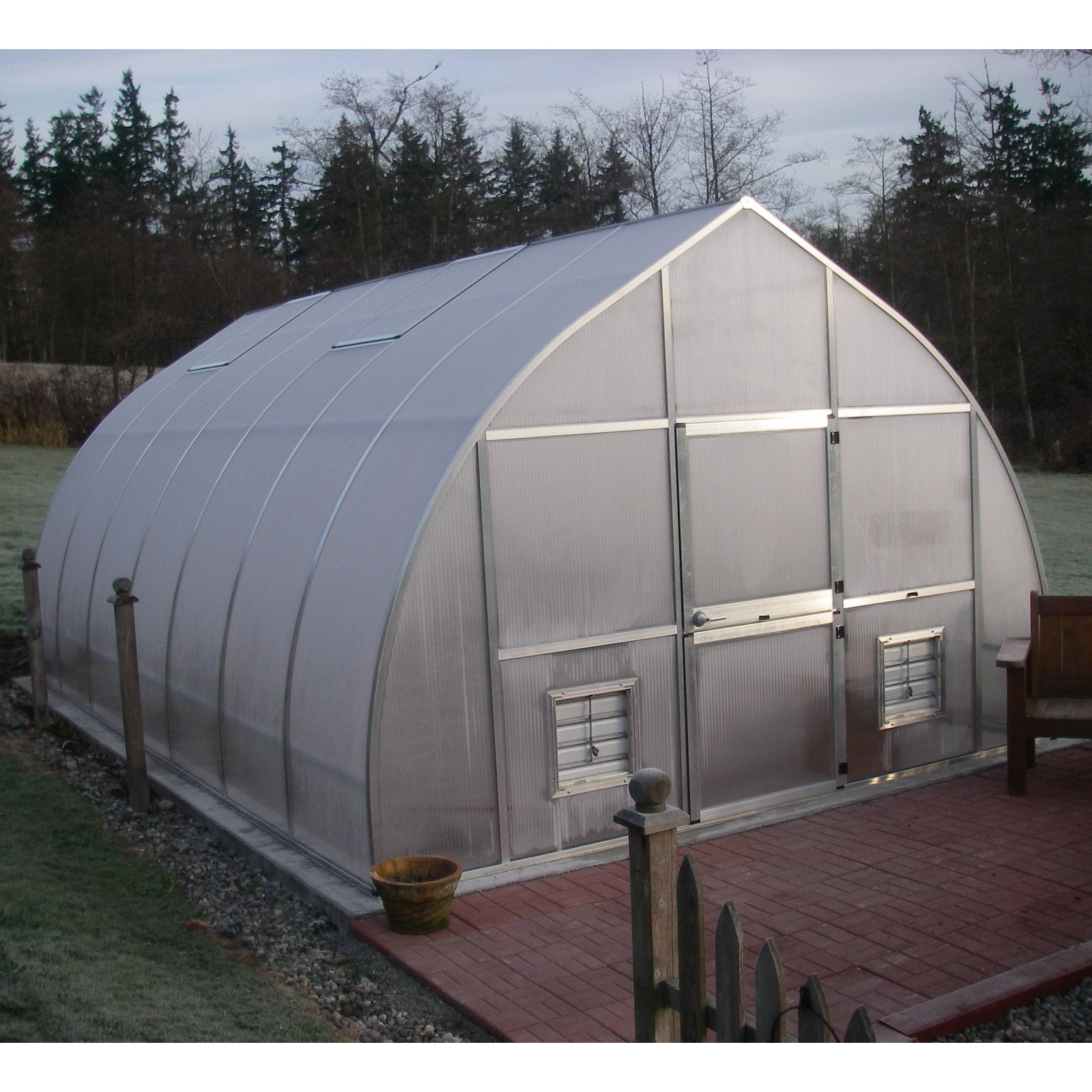 Exaco Riga XL 7 Professional Greenhouse with Foundation Frame - Walmart.com