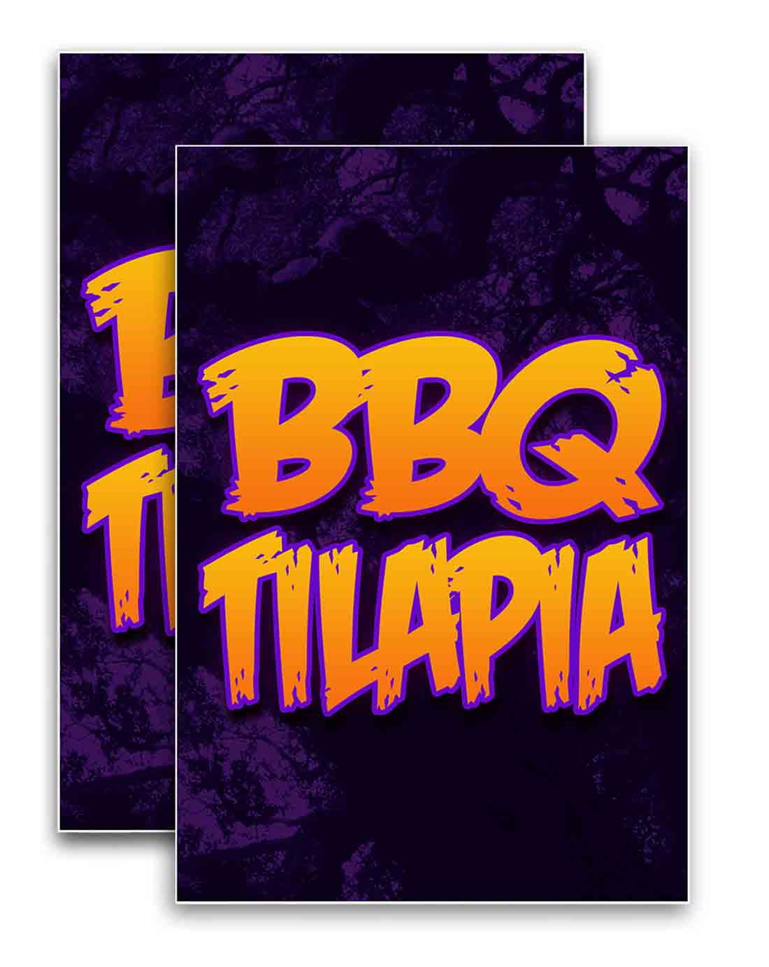 BBQ Tilapia (24" X 36") Vinyl Decal Only (Pack of 2) |Sign|Sticker ...