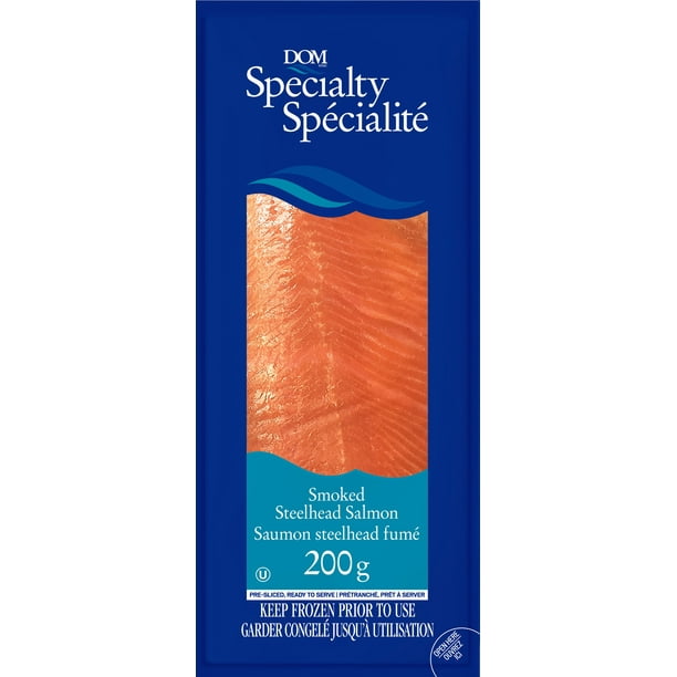 DOM Specialty Smoked Steelhead Salmon 200g, 200 g - Pre-sliced ...