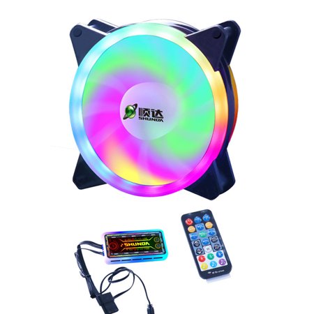 TFixol Computer Radiator Fan 12cm Case Cooling RGB Cool Lighting ...