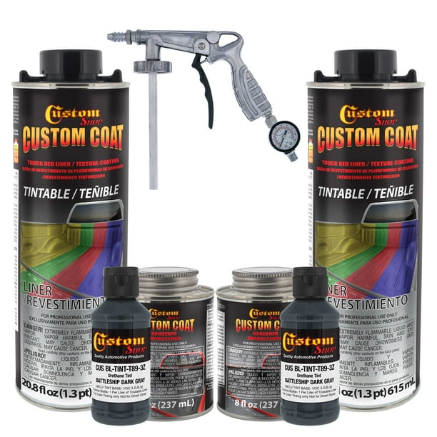 Custom Coat 36118 Battleship Dark Gray T89 Urethane Spray-On Truck Bed ...