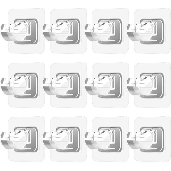 Curtain Rod Brackets No Drilling, 8 PCS Self Adhesive Curtain Rod ...