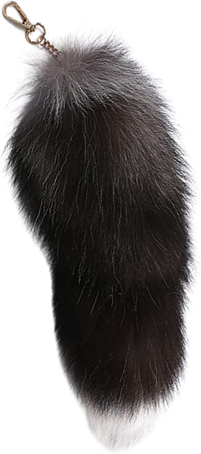 Faux Fur Fox Tail Keychain Soft Fluffy Animal Tail Bag Keychain Handbag ...