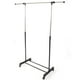 Zimtown Adjustable Rolling Clothes Rack Single-Bar Rail Hanging Garment ...
