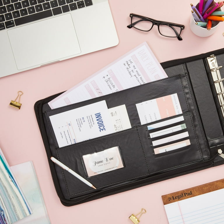 Leather 7 Ring Planner