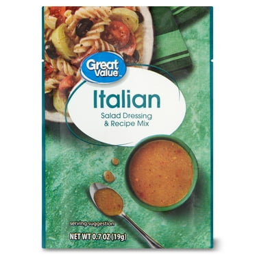Great Value Classic Ranch Salad Dressing & Recipe Mix, 1 oz Packets, 4 ...