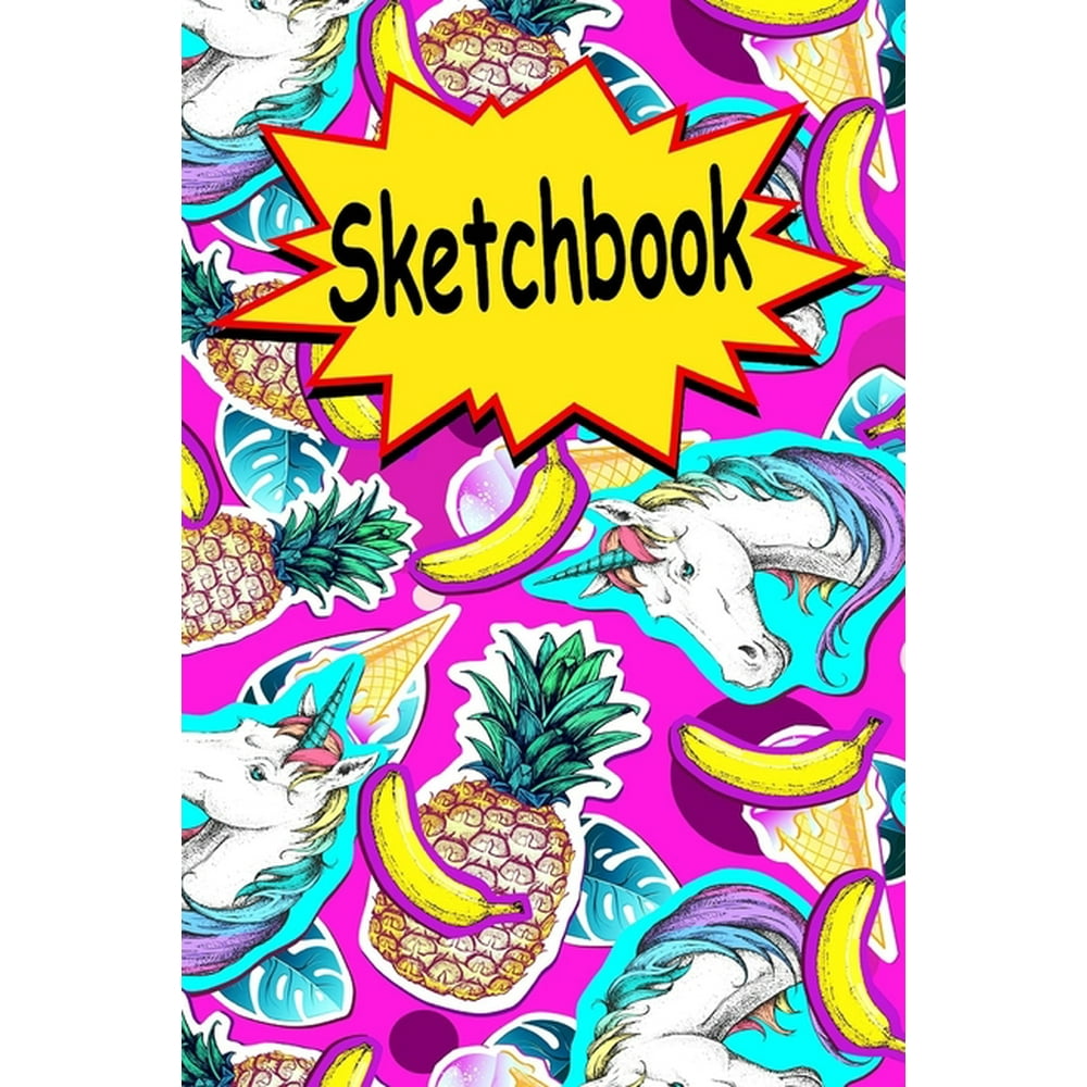 Sketchbook : Cute Unicorn Kawaii Sketchbook for Girls with 120 Pages of ...