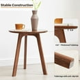 100% Solid Oak Round Side Table, Small Side Table for Small Spaces, 3 ...