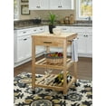 Powell Dillon Kitchen Cart, Natural - Walmart.com