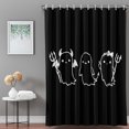 Bathroom Shower Curtain Halloween Funny Ghost with Forks Waterproof ...