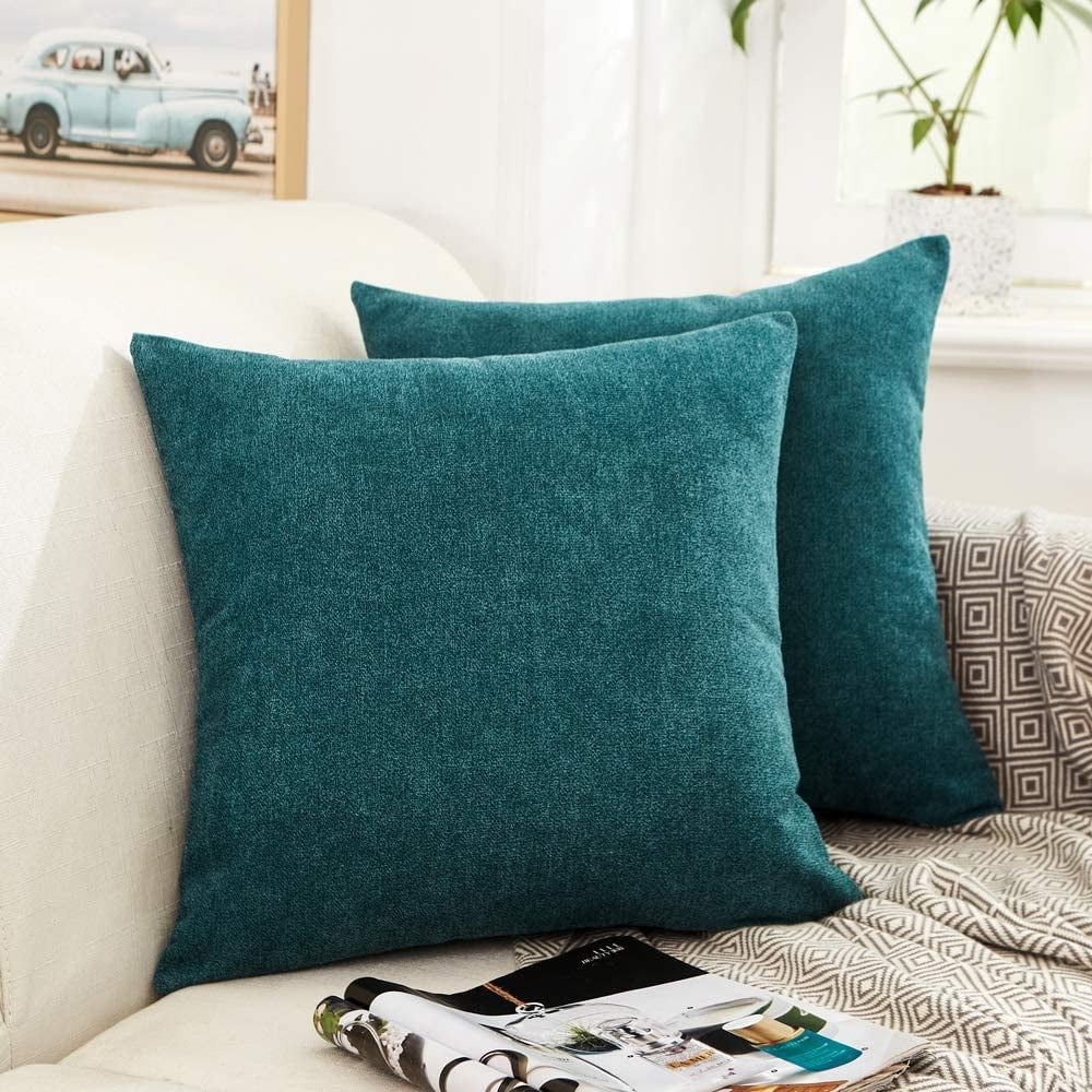 Click here for Entasser Pack Of 2  Thick Chenille Decorative Squa... prices