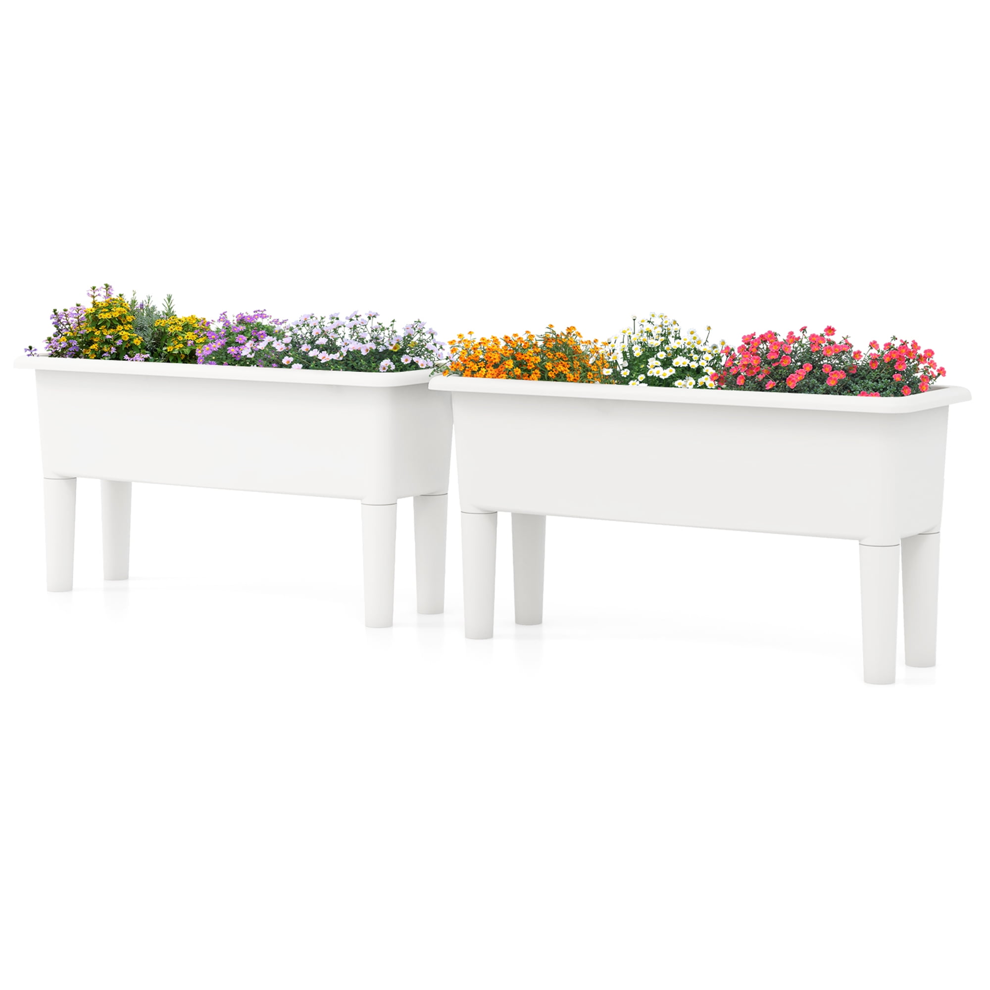 Click here for Gymax 31.5 X 12 X 16 White Pp Raised Garden Beds W... prices