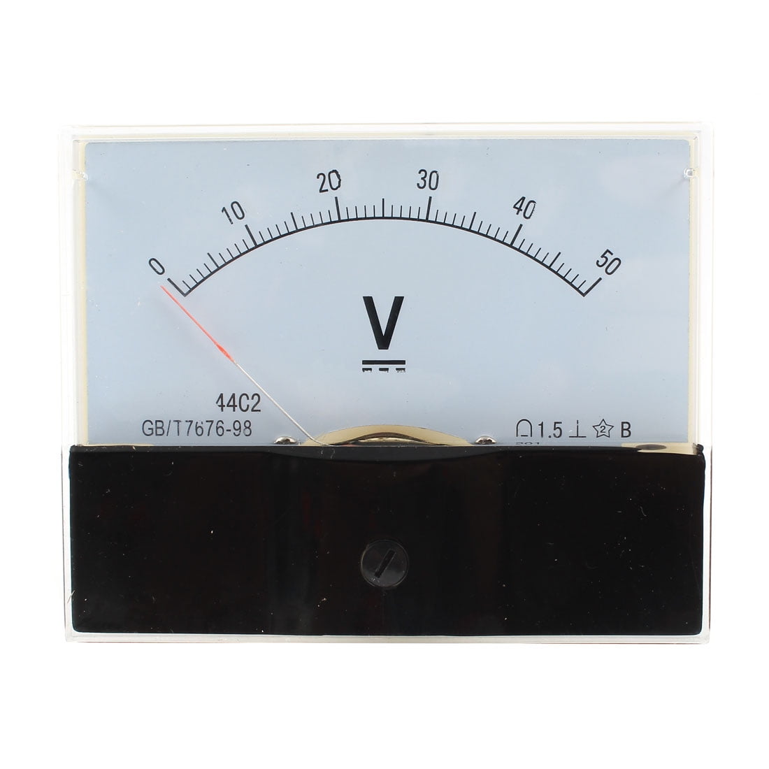 Unique Bargains Class 1.5 DC 0-50V Analog Voltage Voltmeter Gauge Panel ...
