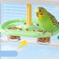 Bird Rotation Toy with Feeding Cups 360° Rotating Bird Stand Perch Toy ...