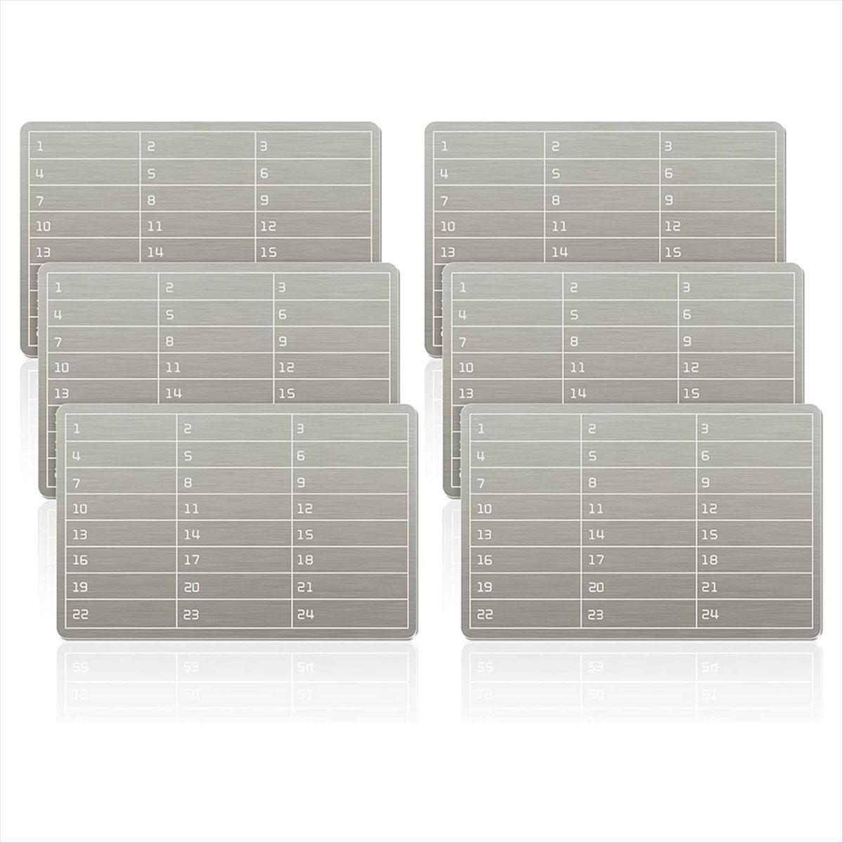 Click here for Unbranded 6pcs Plates Stainless Steel Wallet Crypt... prices