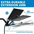 Shower Head,8”Rain Head with Handheld Spray Combo and Adjustable ...