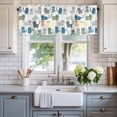 Cartoon Cat Valance Curtain 1 Panel, Colorful Simple Animal Modern ...