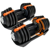 Body Sport Adjustable Dumbbells Set — 3 to 40 Lbs., 12 Weight Settings ...