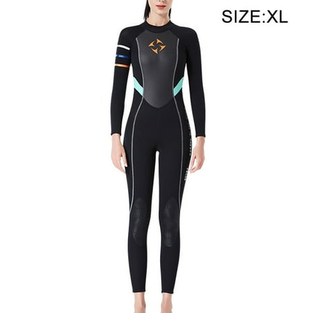 3MM Swimsuit Multicolor Round Neck One-Piece Suit Adjustable Long ...