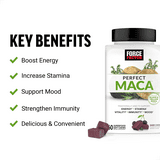 Nutraclick Perfect Maca Root Supplement with Saffron Dark Cherry Flavor ...