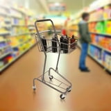 SSWBasics Mini Grocery Trolley - Utility Shopping Cart with 100 Pound ...