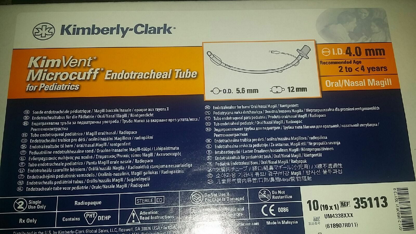 Kimberly Clark Microcuff Endotracheal Tube