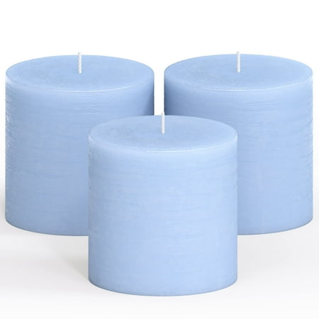 cANDWAX 3x3 Pillar candle Set of 3 - Decorative Rustic candles ...