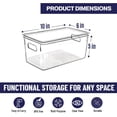 Clear Plastic Storage Bins with Lids Stackable Kitchen Pantry Organizer ...