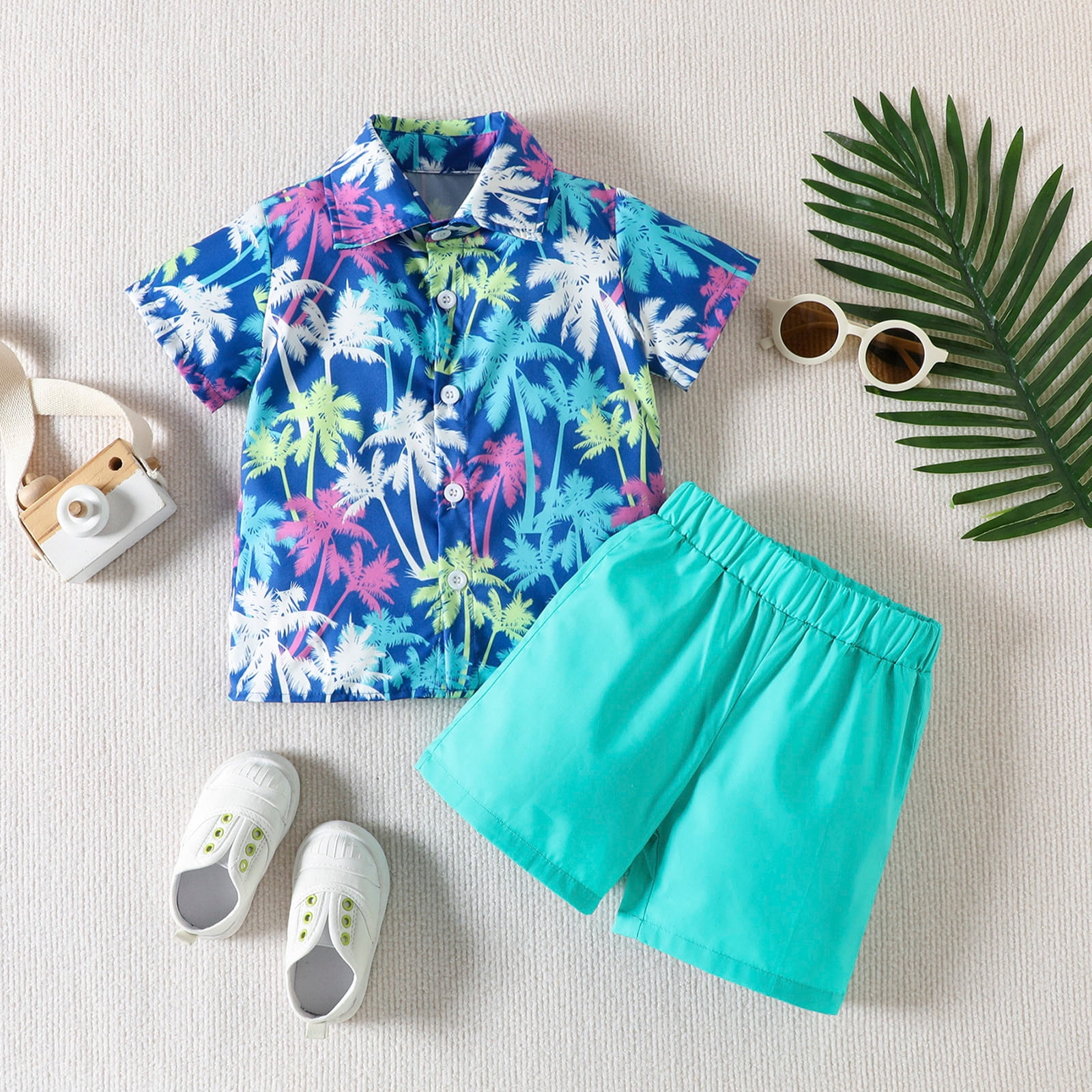 Click here for Ningsiyii Toddler Boys Short Sleeve Tree Floral Pr... prices