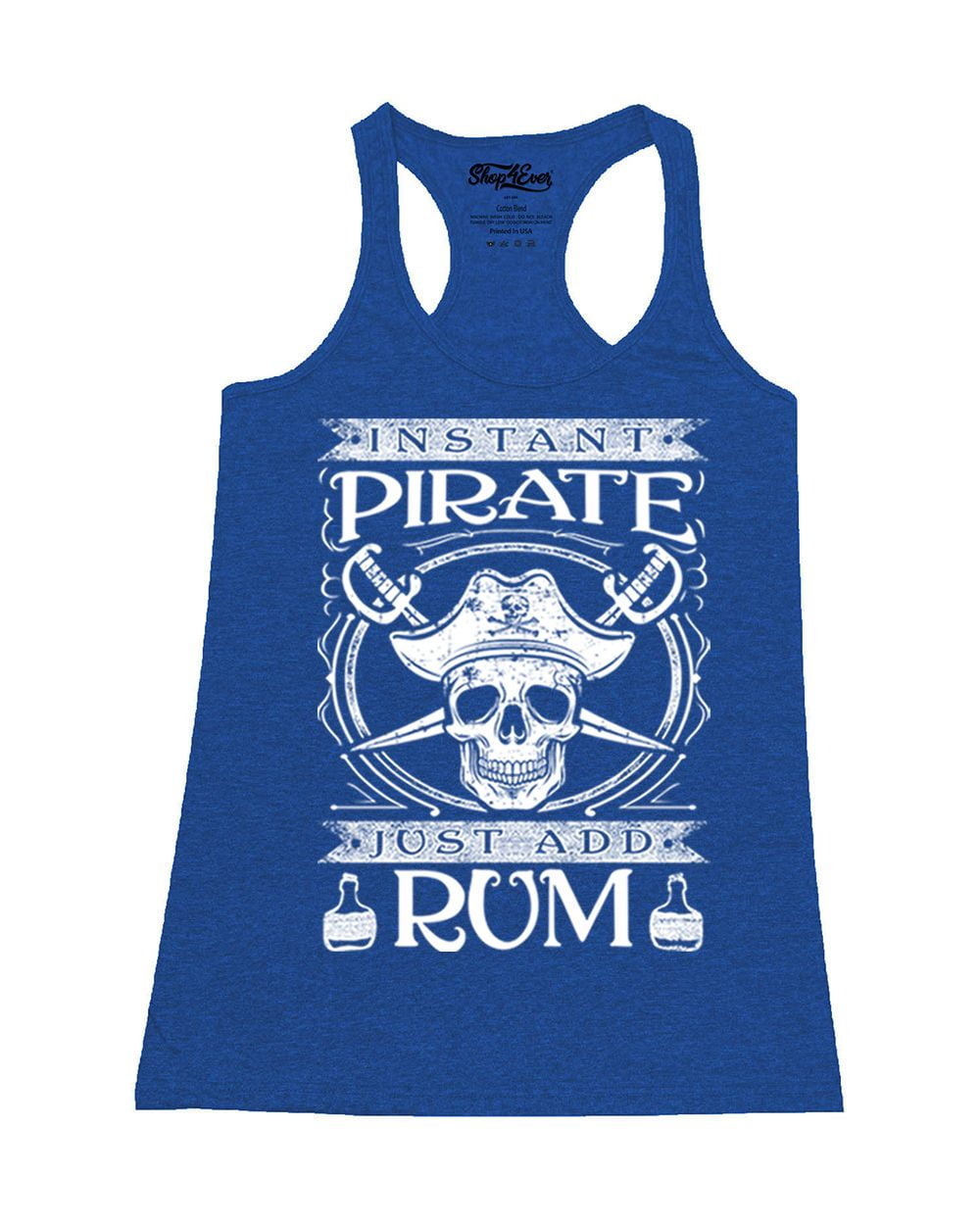 Shop4Ever Women's Instant Pirate Just Add Rum Racerback Tank Top XX ...