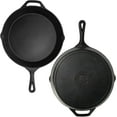 12 Inch Round Large Pre-Seasoned Cast Iron Skillet - Walmart.com
