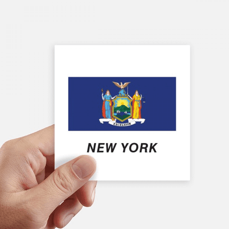 State Flag Outlines New York Sticker Square Waterproof Stickers ...