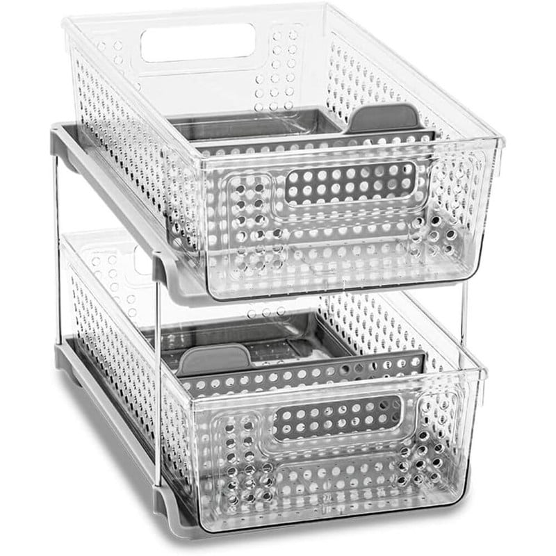 Madesmart Premium 2-Tier Organizer, Multi-Purpose Slide-Out Storage ...
