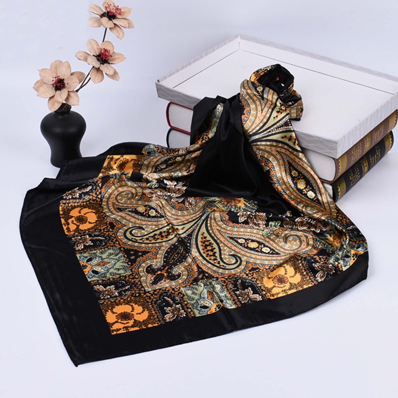 Click here for Dvkptbk Scarfs For Women 90cm Imitation Silk Big S... prices