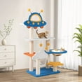 Auranook 49" Tall Cat Tree, Space-Themed Multi-Level Cat Kitten Tower w ...