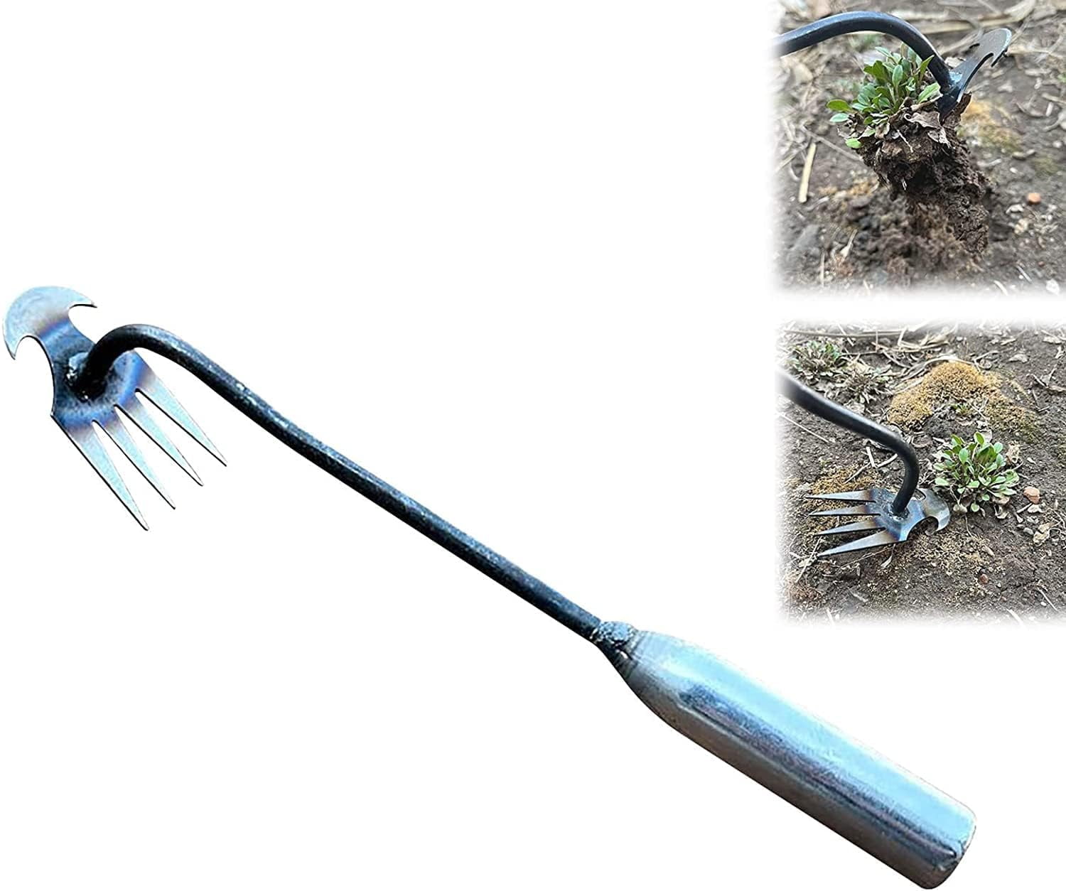 Trianu New Weeding Artifact Uprooting Weeding Tool, 4 Teethes Dual ...
