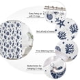 72x78 Inch Shower Curtain Navy Blue Coastal Bathroom Decor, Waterproof ...